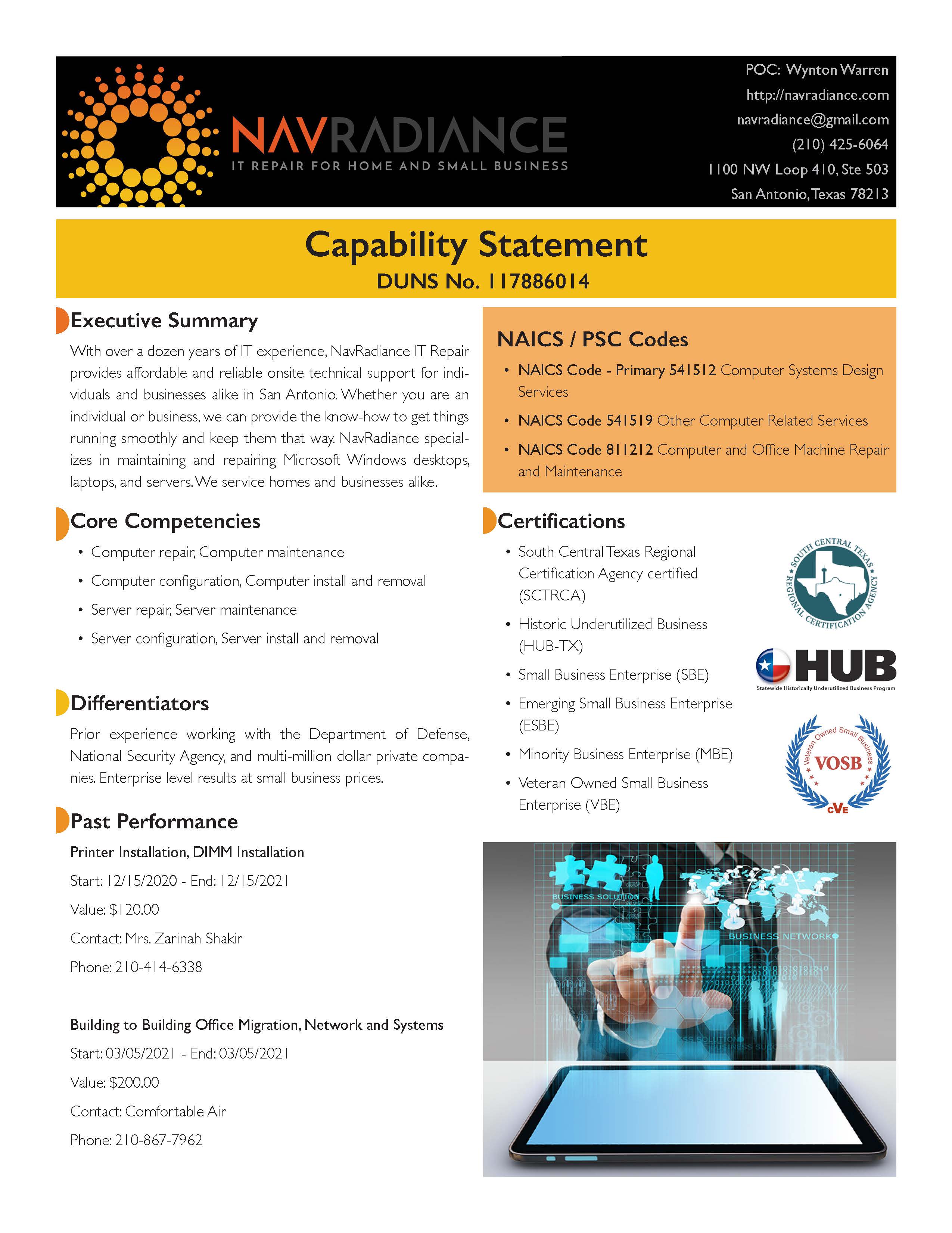 Print Design Capability Statement Designs By Sandra Wills At