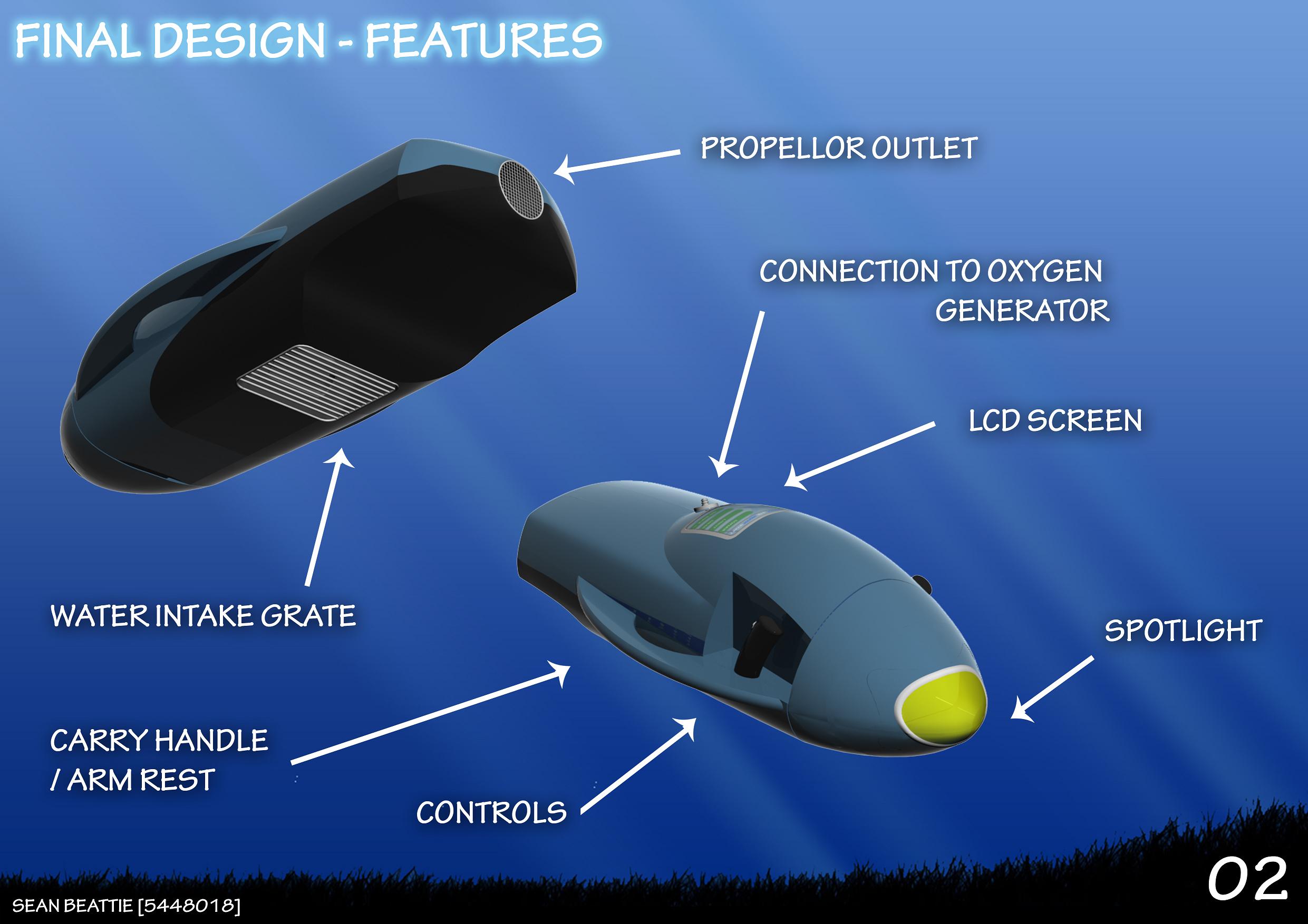Diver Propulsion Vehicle for Scuba Divers by Sean Beattie at Coroflot.com