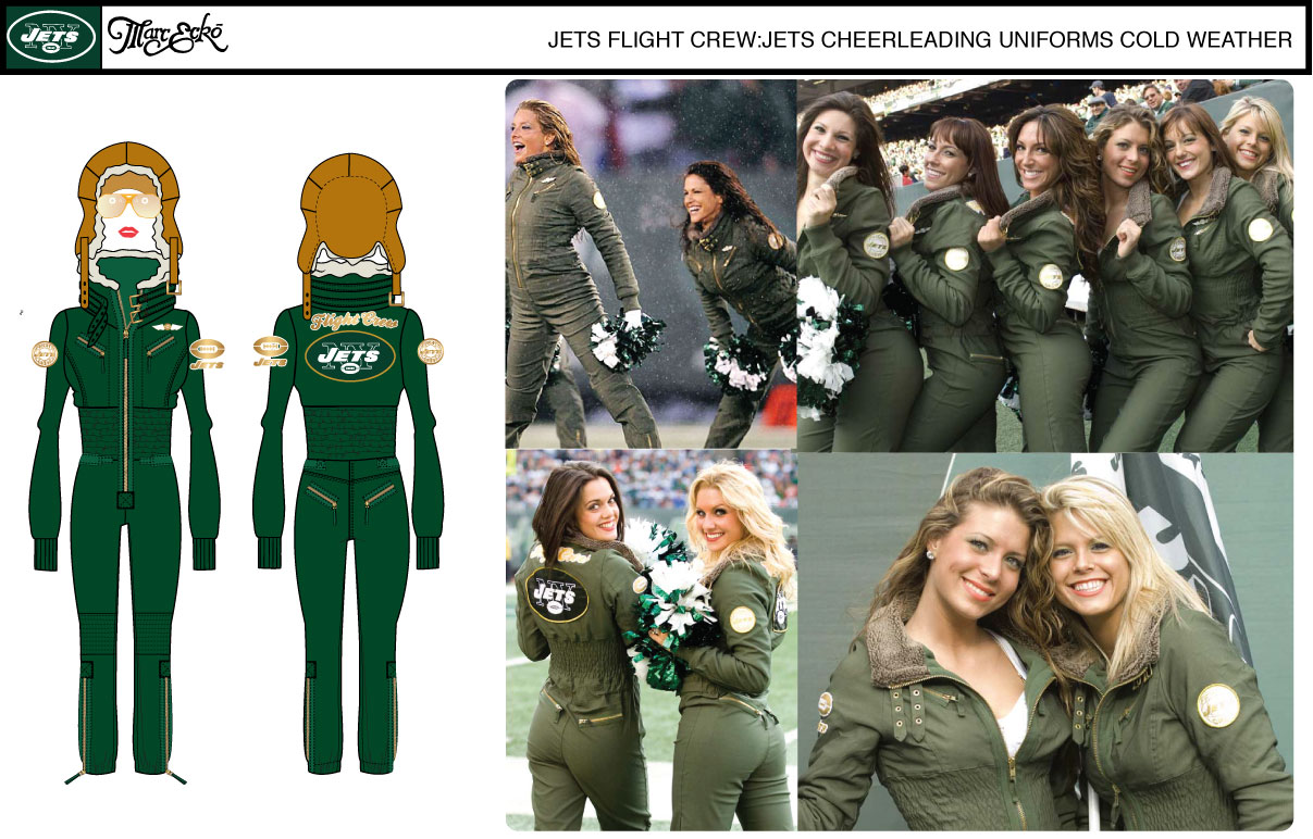 Jets Flight Crew Jets cheerleading uniforms by Malia Sias at Coroflot.com