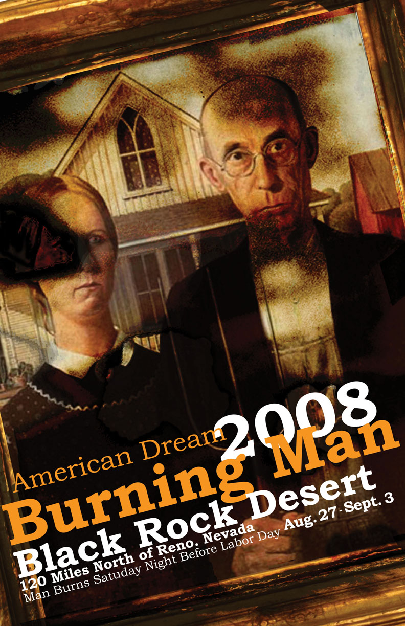 Burning Man Poster by Devon Linen at Coroflot.com