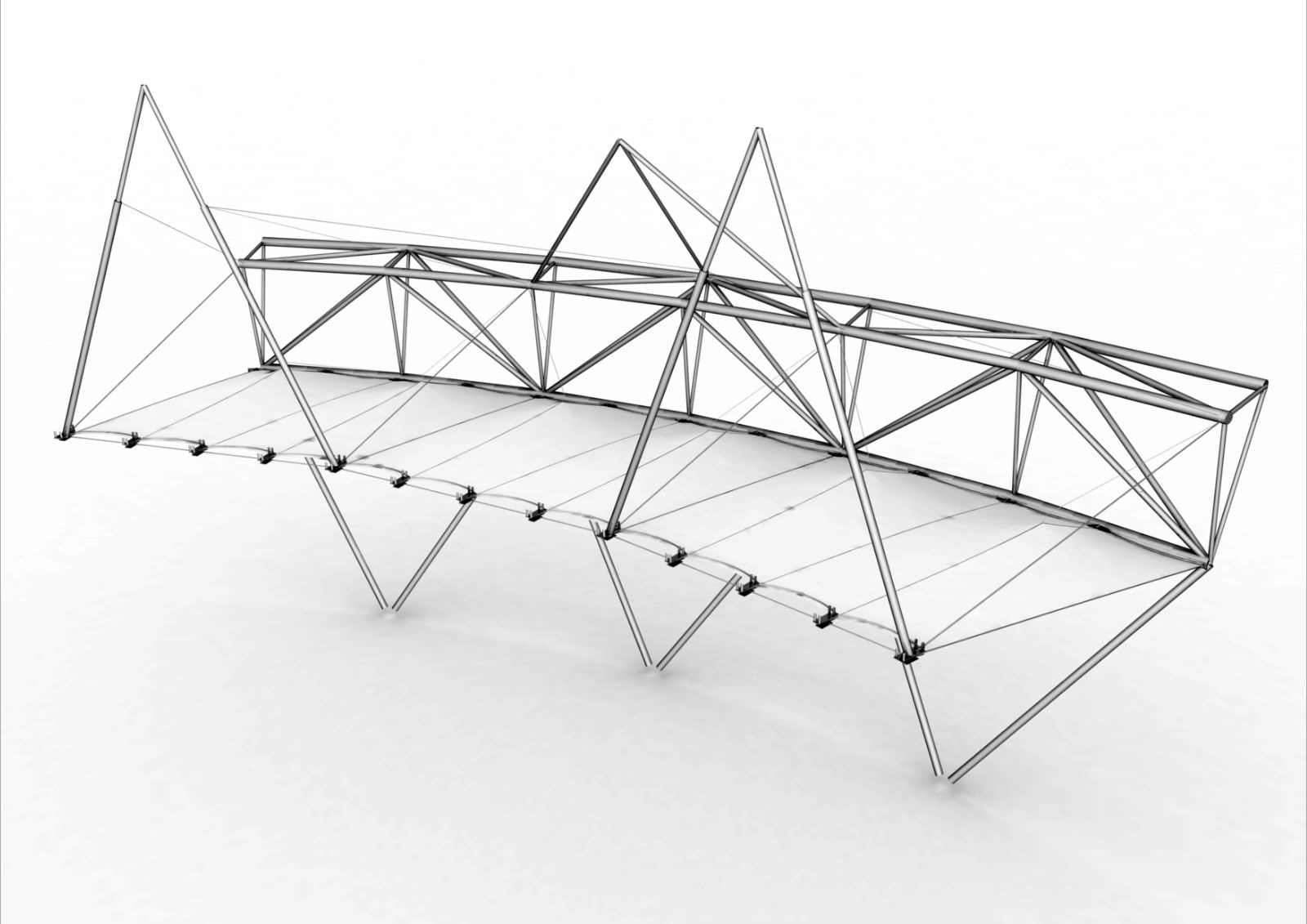 3D Modeled & Visualized Tensile Structures & Details by Laura Cutler at ...