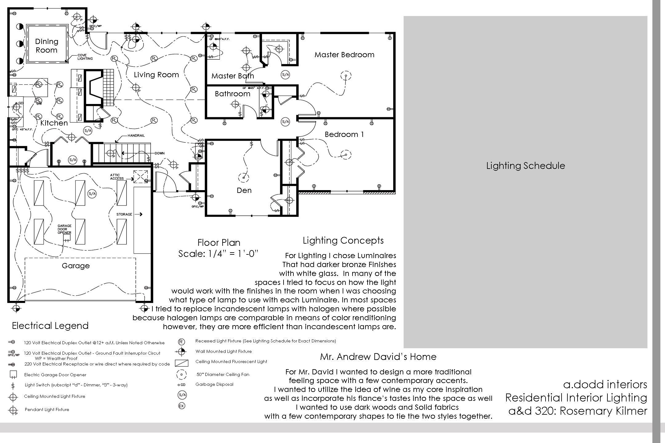 Residential Lighting by Amanda Dodd at Coroflot.com