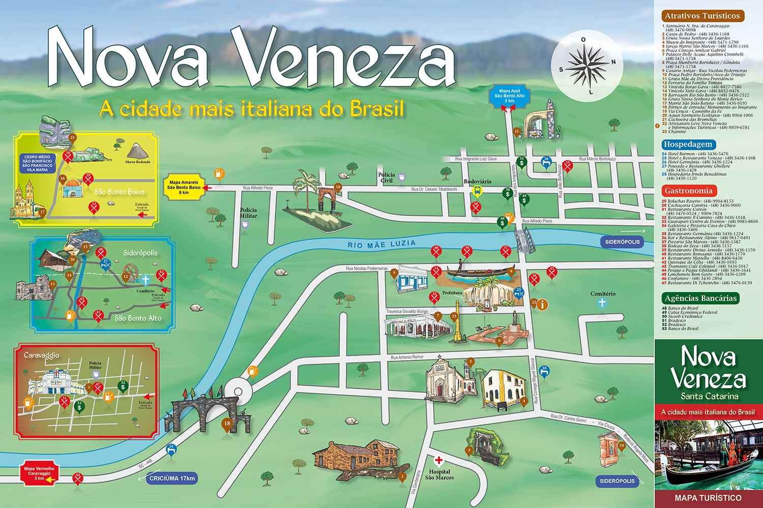 Mapa turístico Nova Veneza by Clesio Amador at Coroflot.com