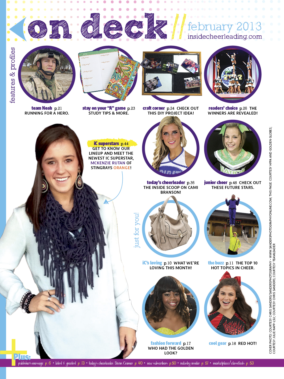 Inside Cheerleading magazine by Courtney Wilkes Muller at Coroflot.com