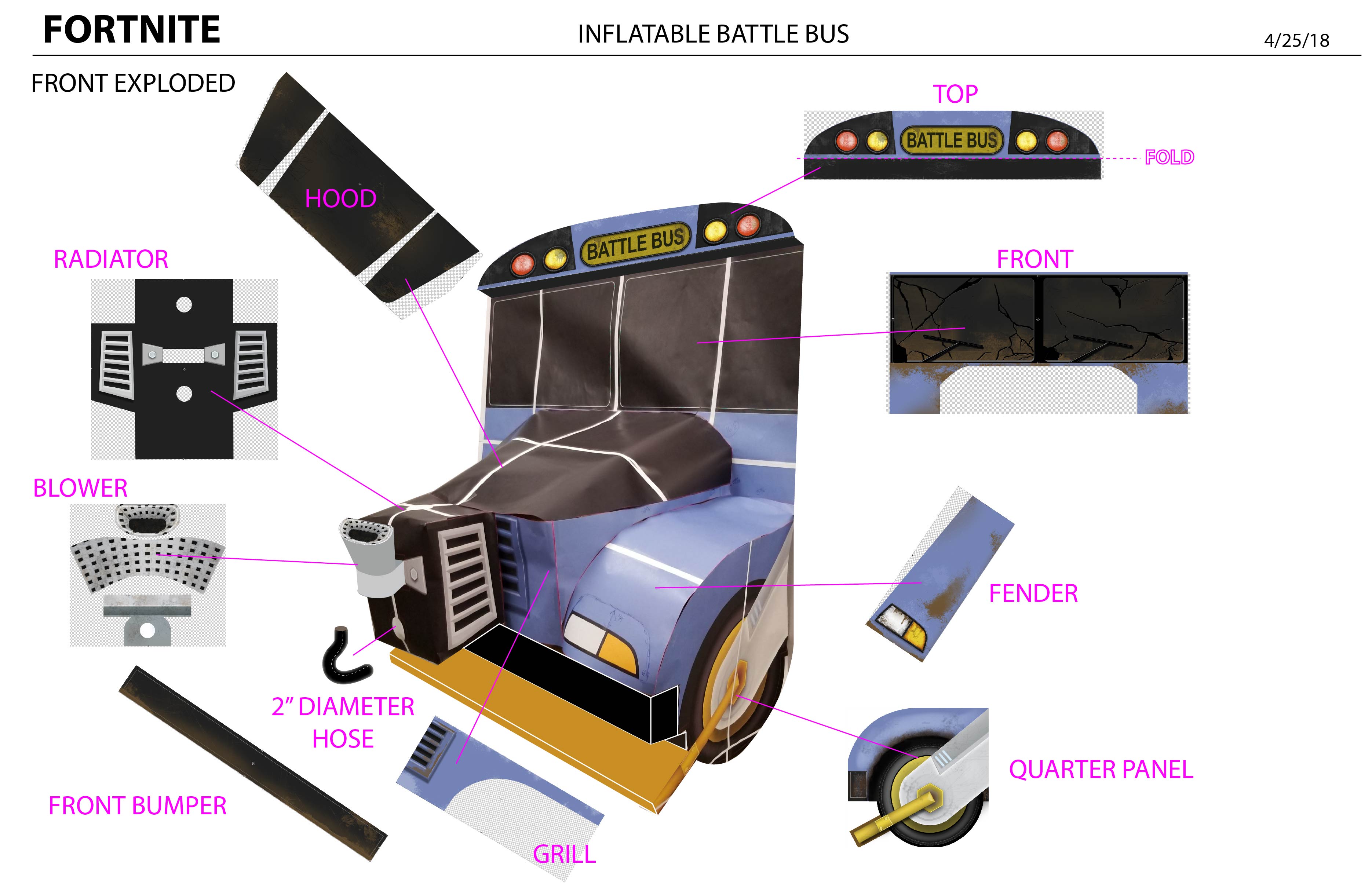 FORTNITE INFLATABLE BATTLE BUS by Seth Abrams at Coroflot.com