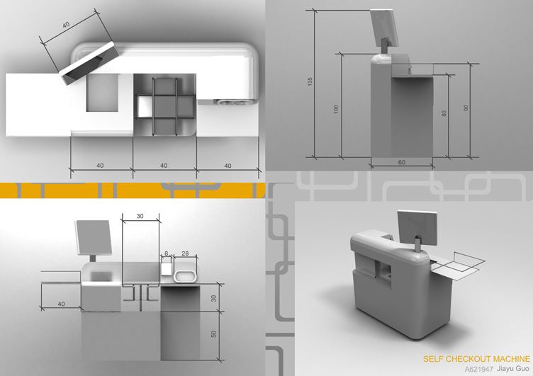 Self-checkout Machine by Jiayu Guo at Coroflot.com
