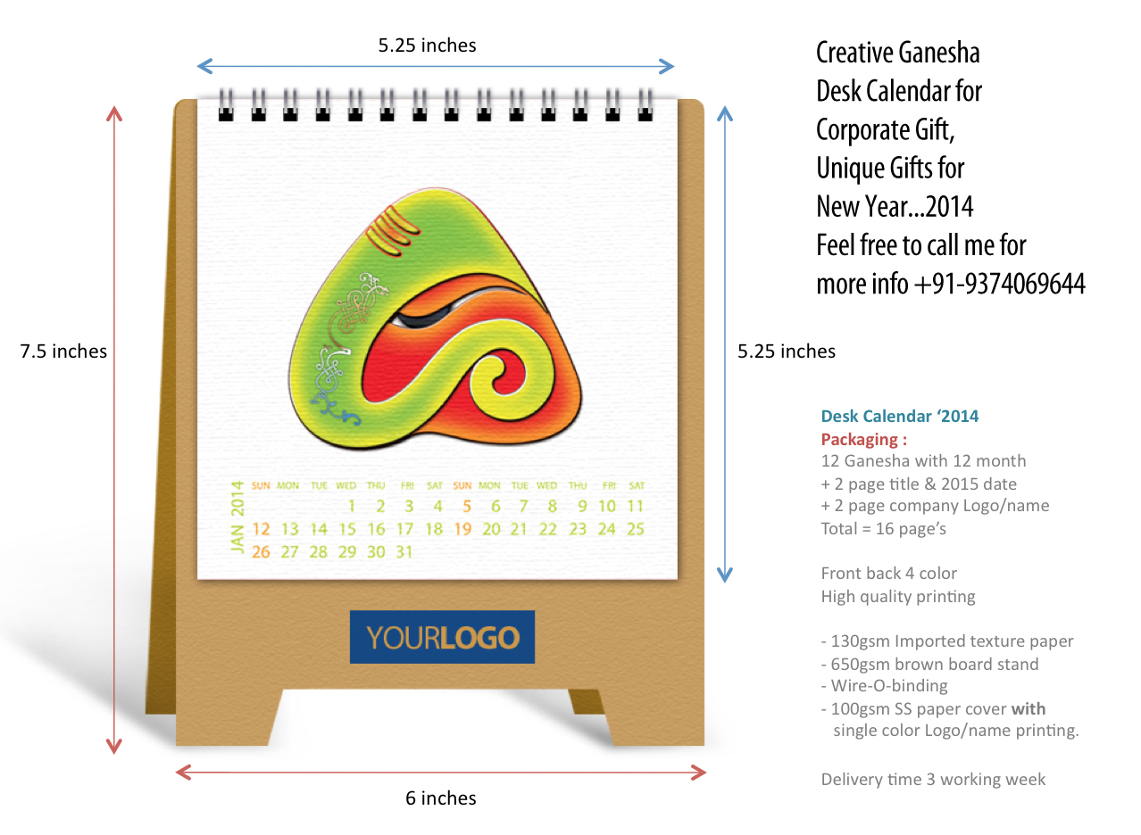 Mini Desk Calendar for Sale by uday khatri at Coroflot.com