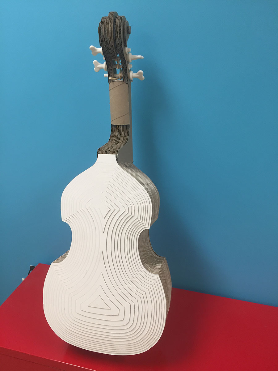 Cardboard Bass by Dan Ott at Coroflot.com