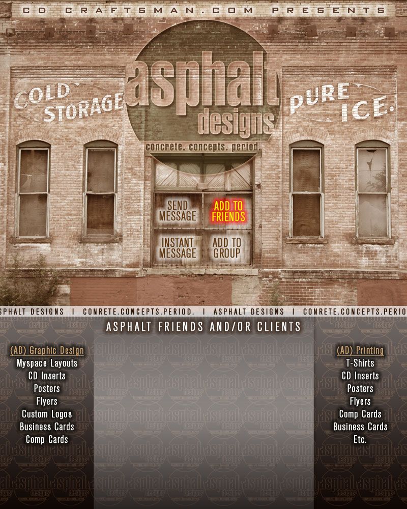 Custom Myspace Layout by Daniel Patterson at Coroflot.com