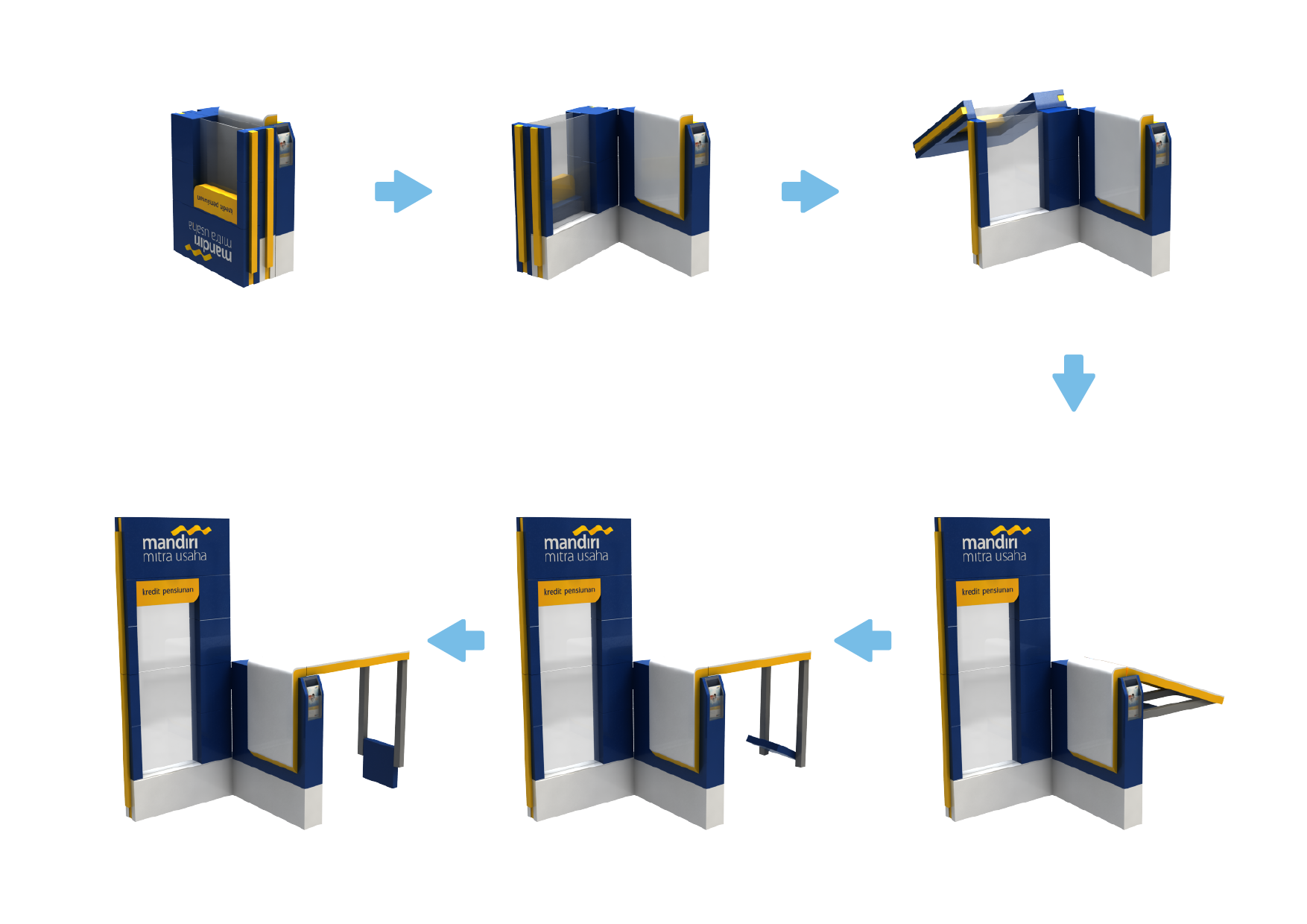 Bank Mandiri - Pop up Booth by Herry Mahardika at Coroflot.com