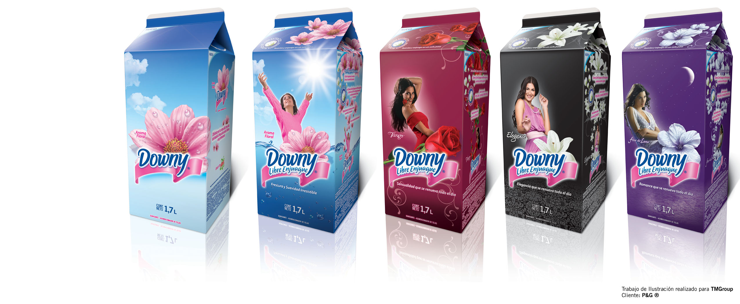Downy - Rendering mockups lineup by Fernando Rodriguez at Coroflot.com