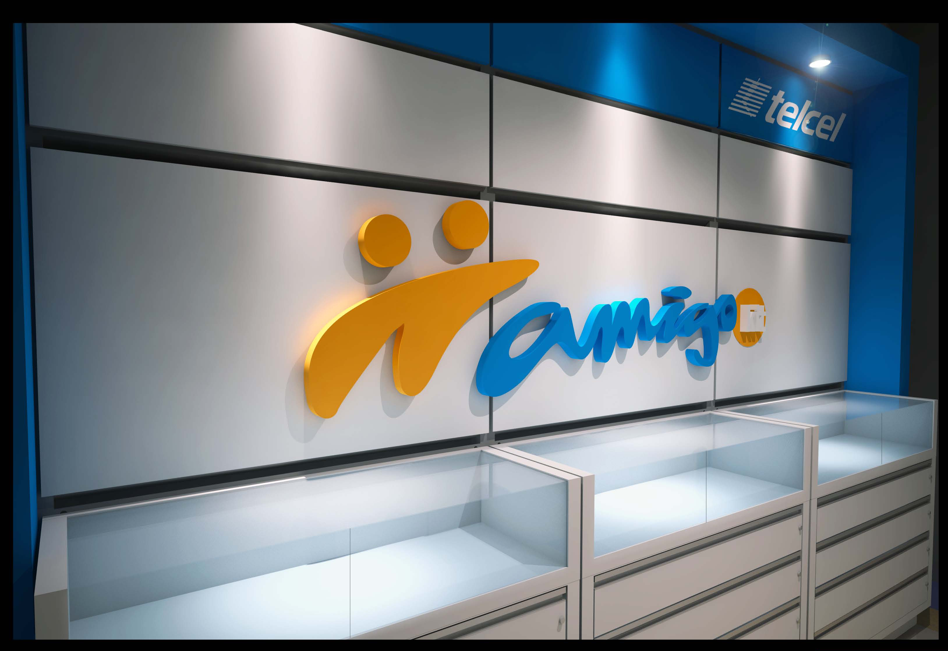 Telcel wireless store design by Jason Hernandez at Coroflot.com