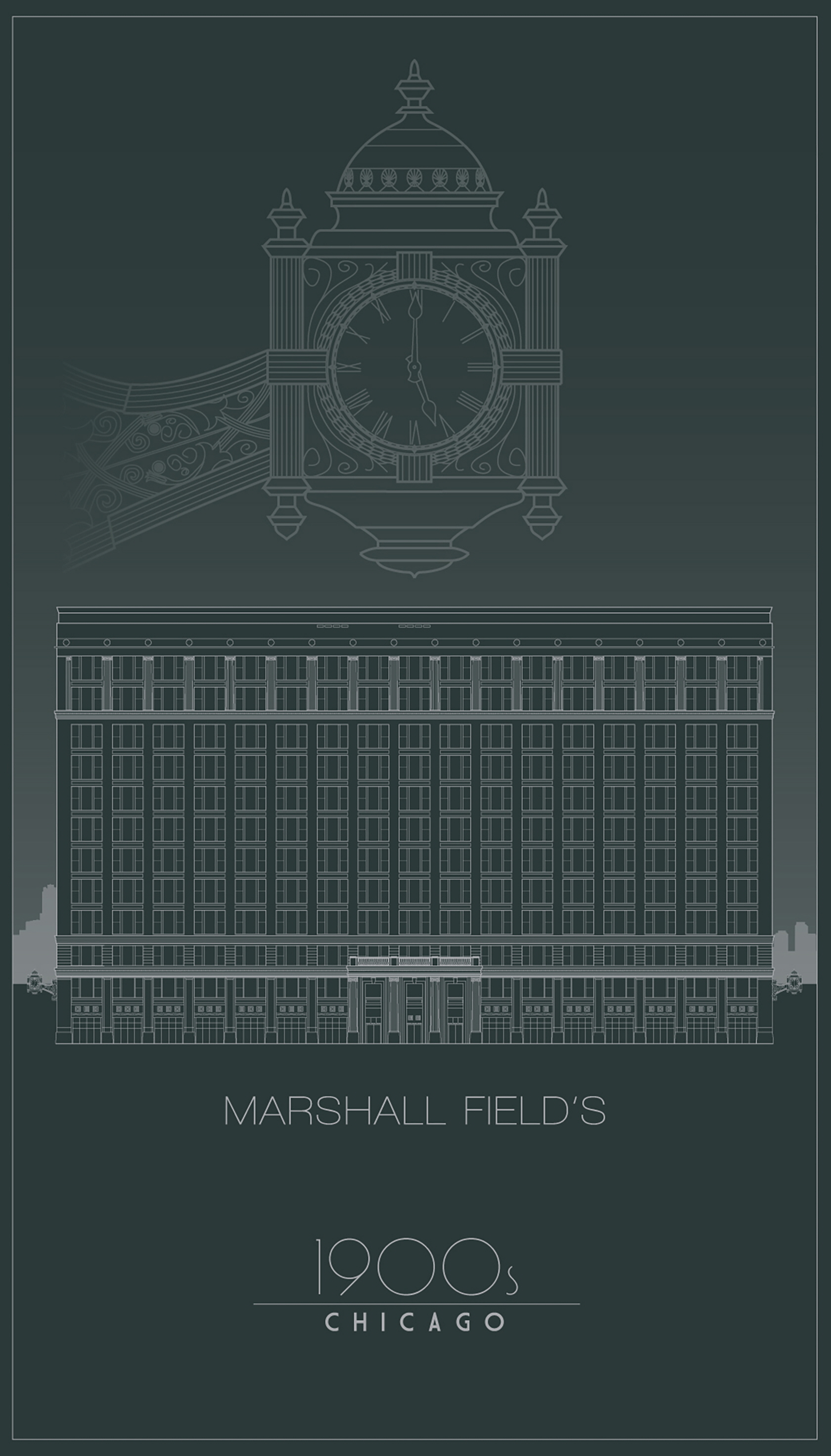 Decades - Chicago Architecture Posters by Stephen Christ at Coroflot.com