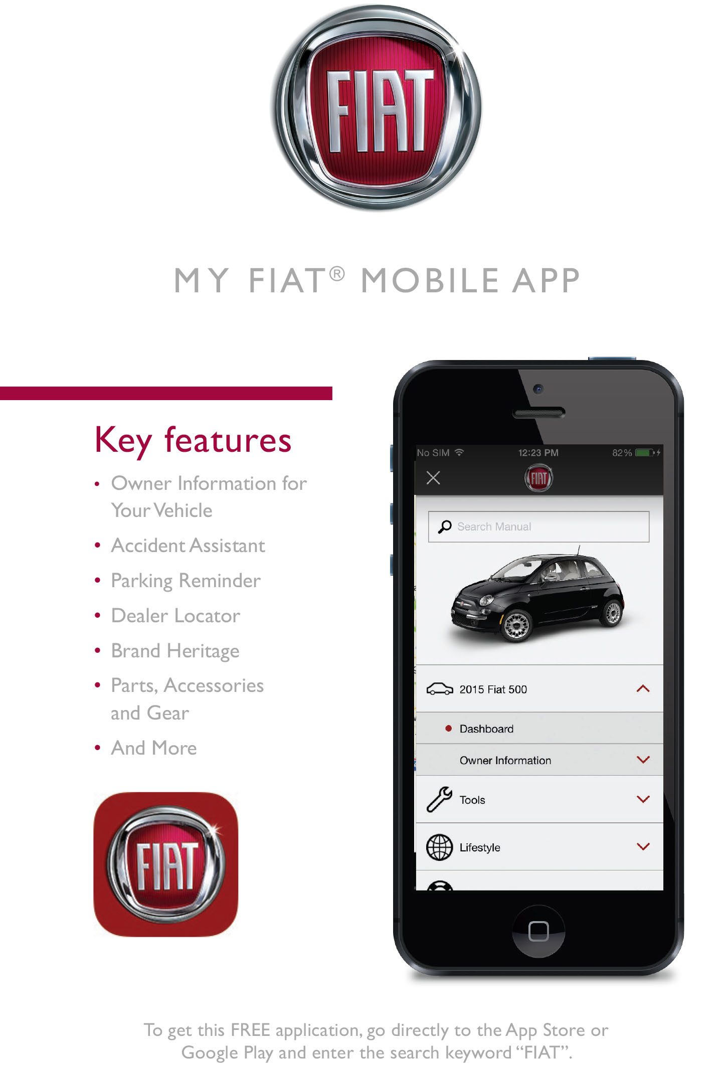 FIAT Mobile App Card by Bill Bartley at Coroflot.com