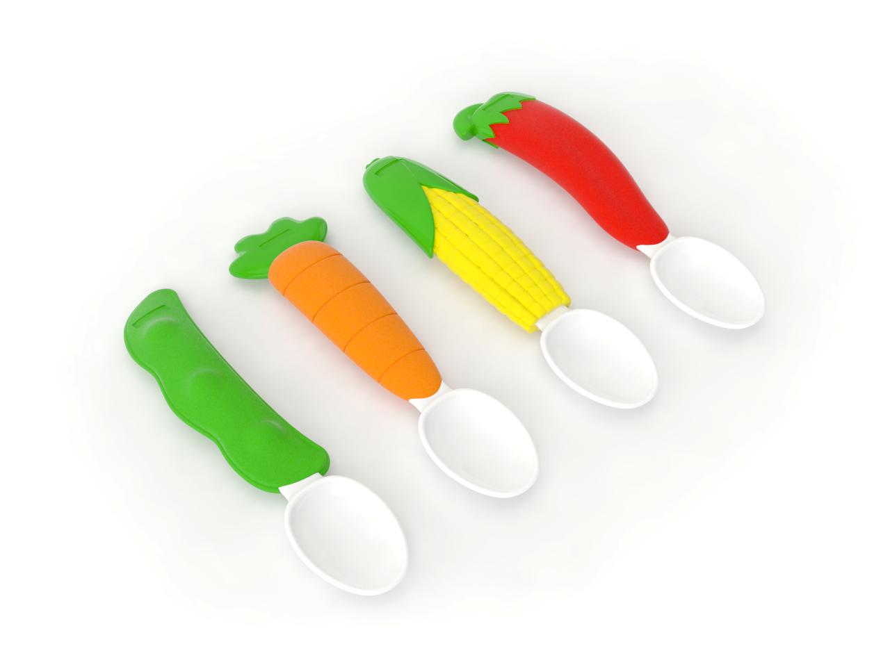 Fisher-Price : Veggie Bites Spoon Set by David Shapiro at Coroflot.com