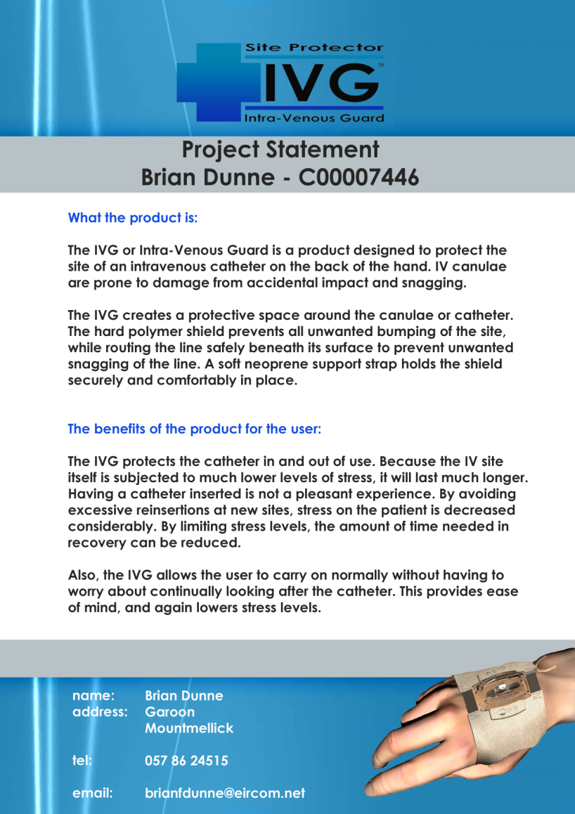 IVG IntraVenous Guard by Brian Dunne at Coroflot.com