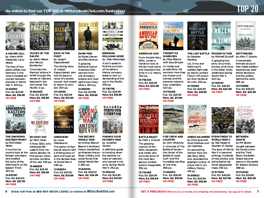 Military Book Club redesign by Andy Ruggirello at Coroflot.com