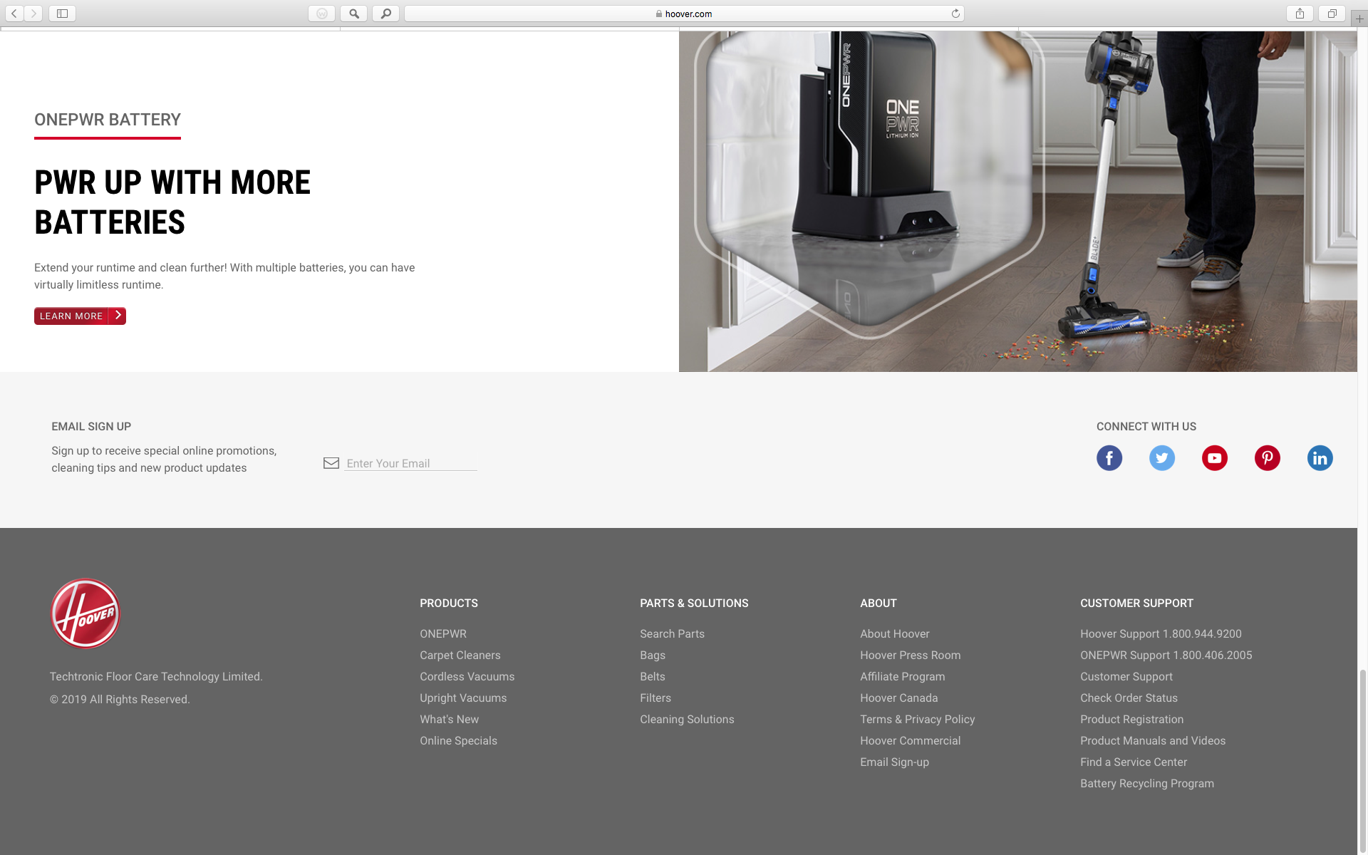 Hoover Website | ONE PWR by Samuel M. Smithers at Coroflot.com