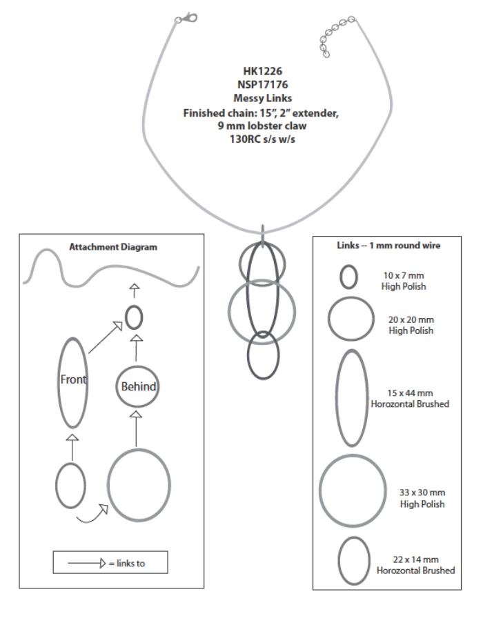 Interconnected Links Necklace and Earring Set by Lauren Potter at ...