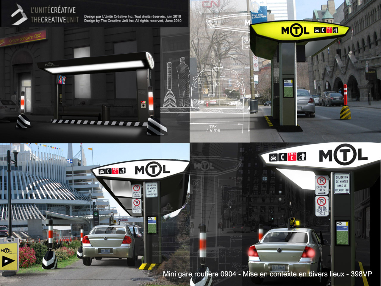 Montreal city taxi station proposal by Martin Aubé at Coroflot.com