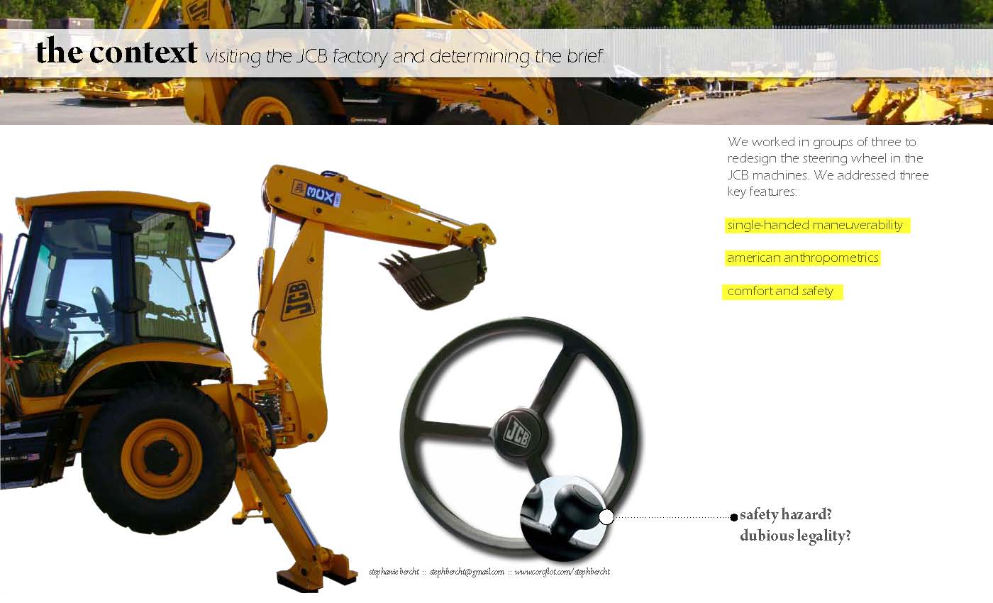 JCB Steering Wheel by Stephanie Bercht at Coroflot.com