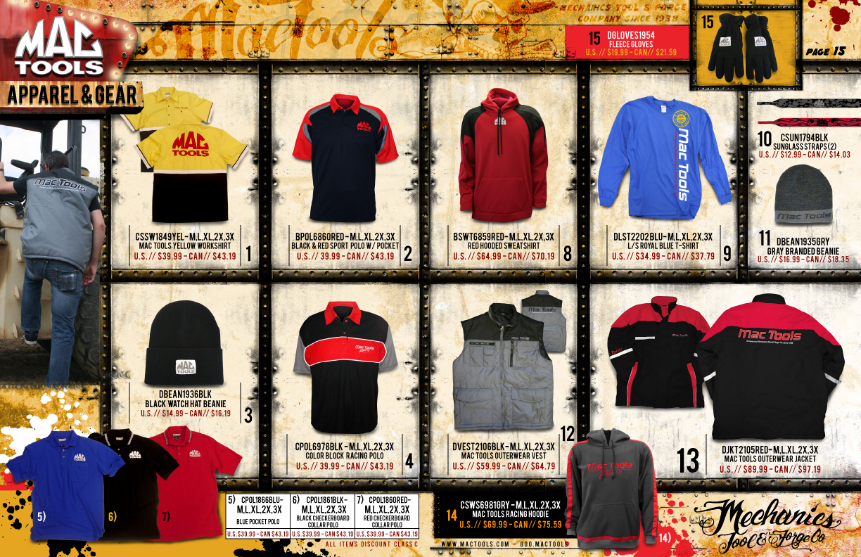 Mac Tools Apparel & Gear by Brad Adamic at Coroflot.com