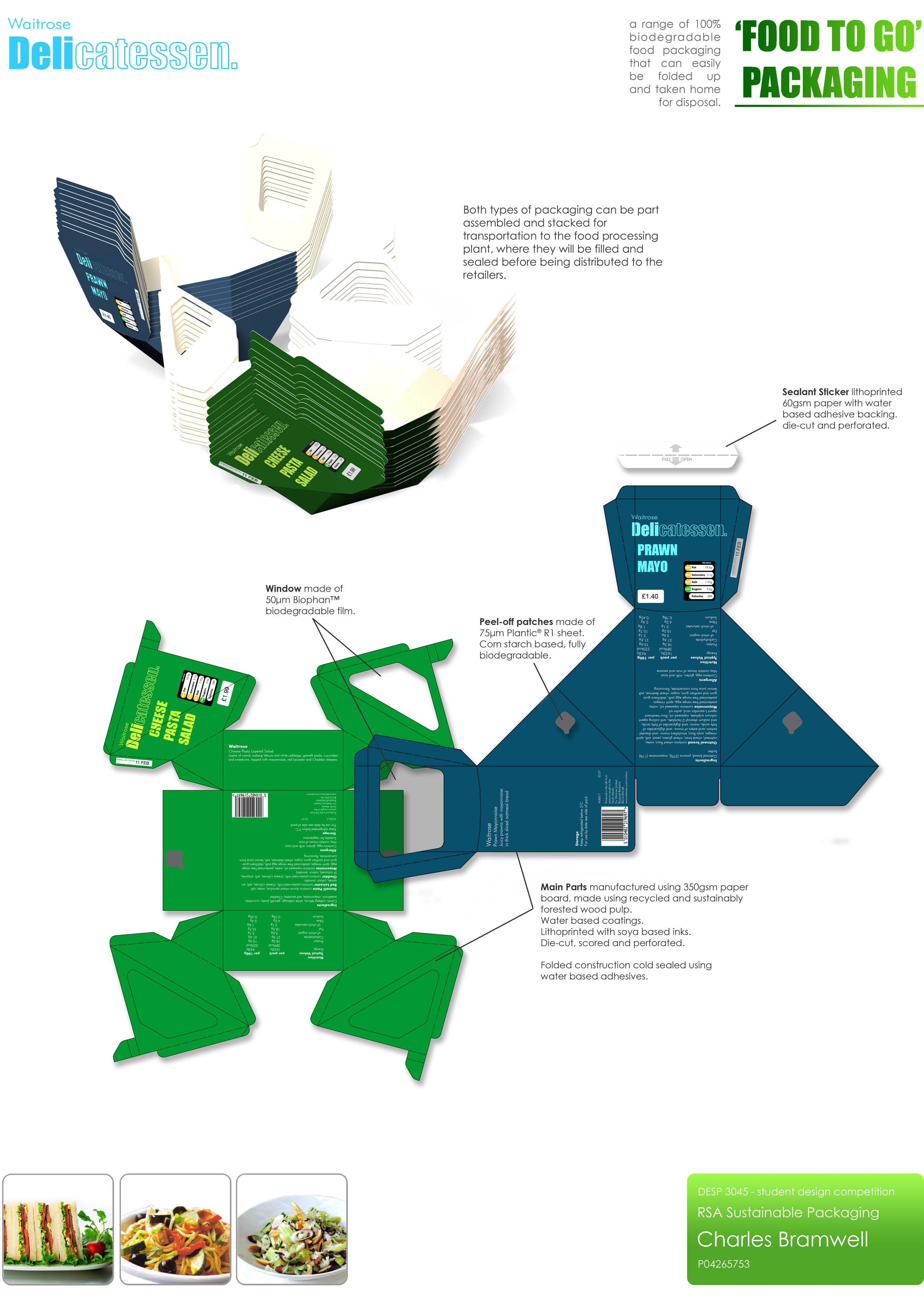 Food-to-Go Packaging by Charles Bramwell at Coroflot.com