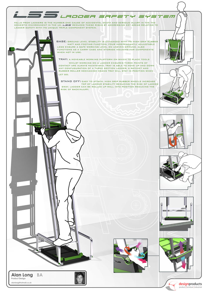 Ladder Safety System by Alan Long at Coroflot.com