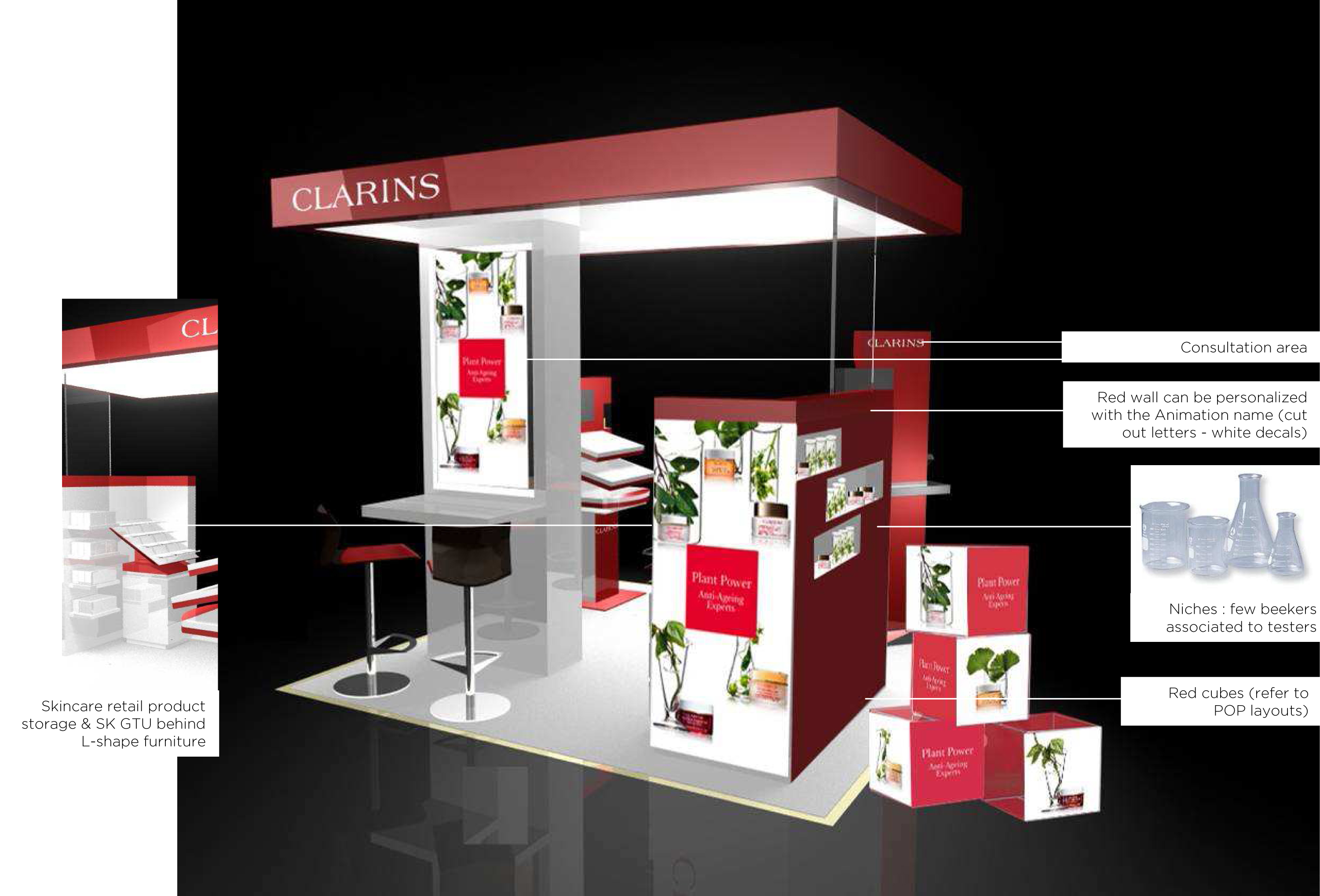 Stands Clarins by Fabien Vesseron at Coroflot.com