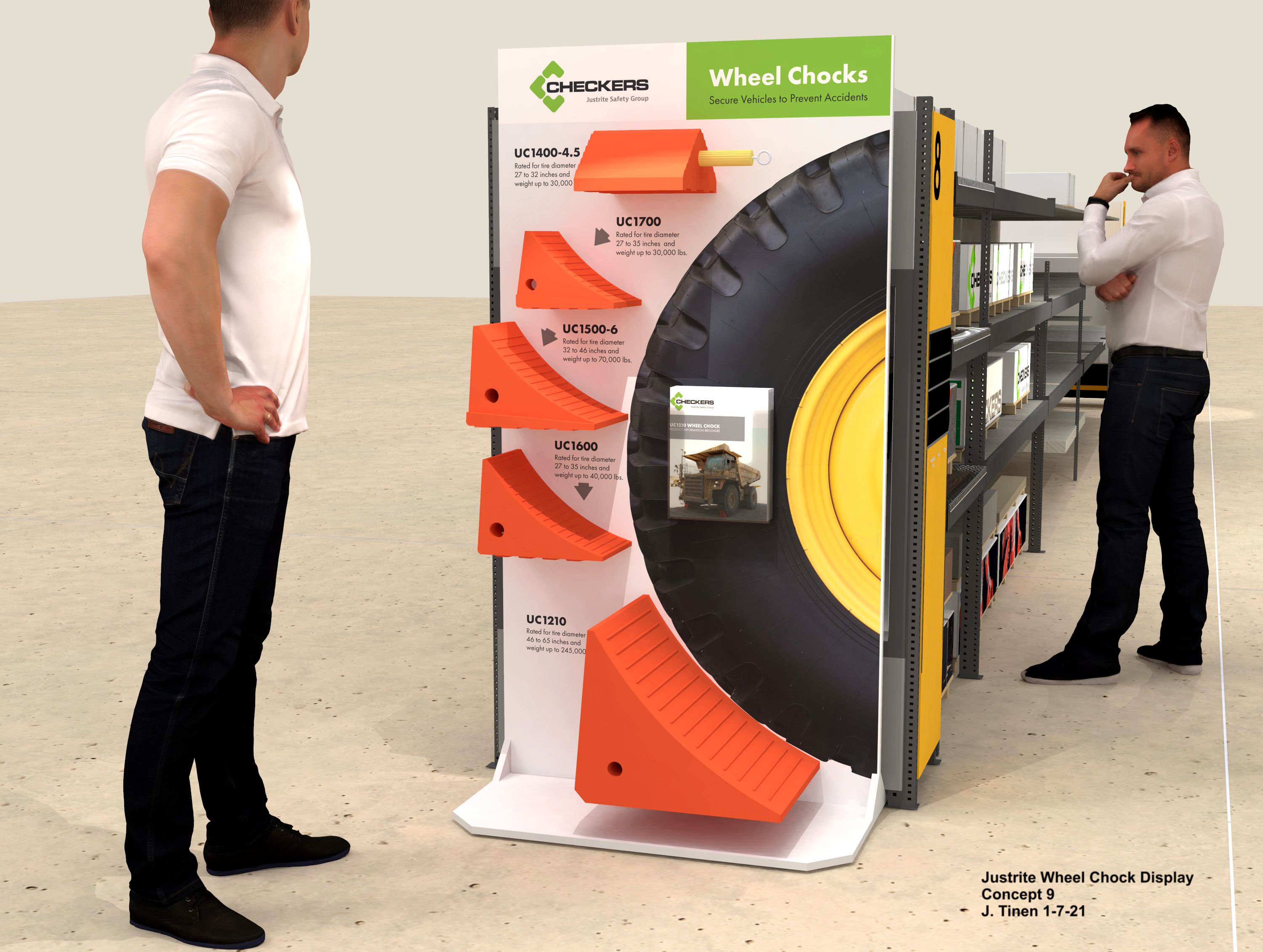 End cap display by Jay Tinen at Coroflot.com