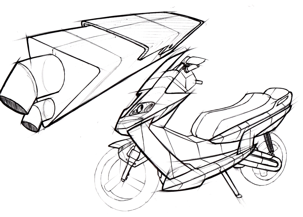 Scooter Design Sketches by Steve Underhill at Coroflot.com