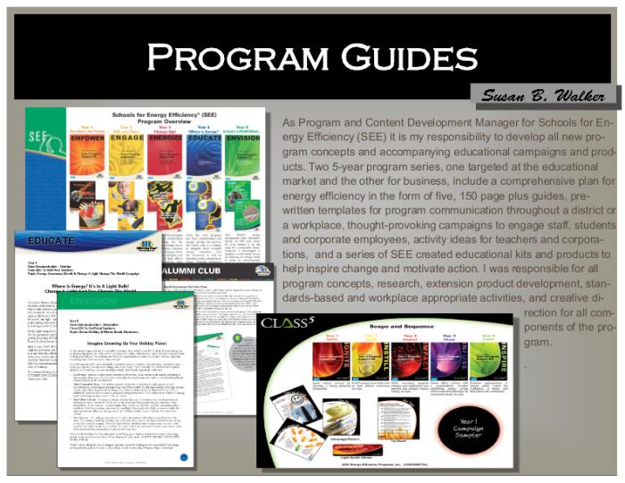 Program Guides by Susan Walker at Coroflot.com