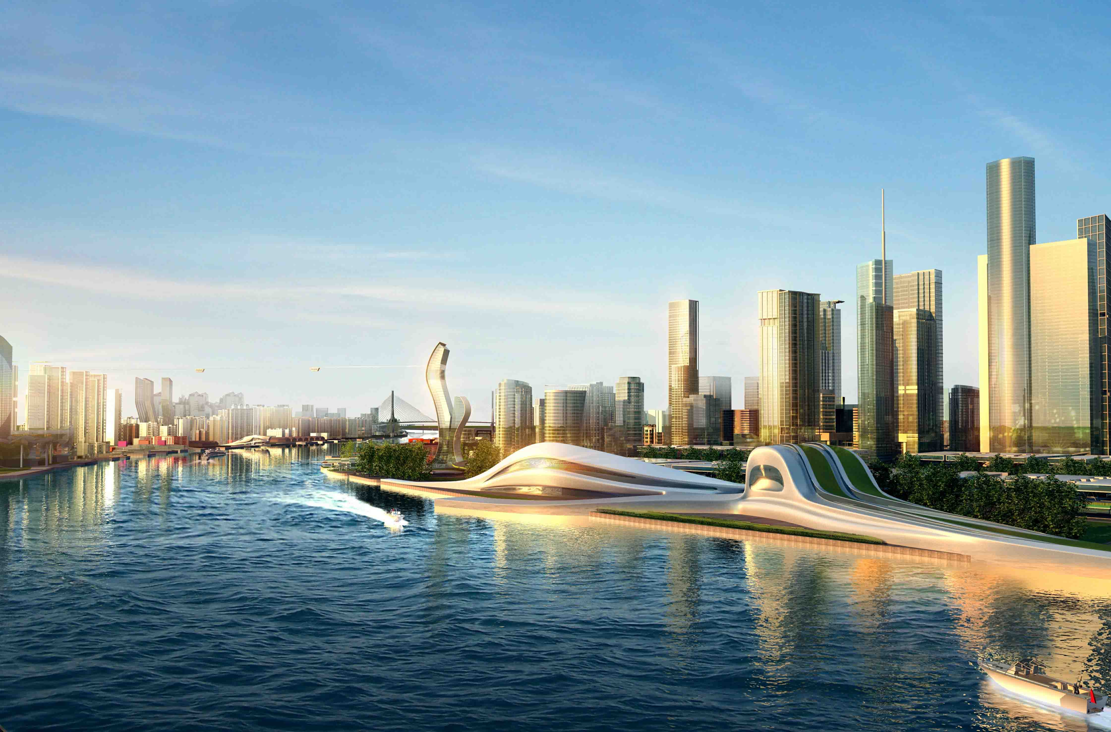 Guangzhou White Swan Estuary Urban Design-3rd Prize by Colin Chew at ...