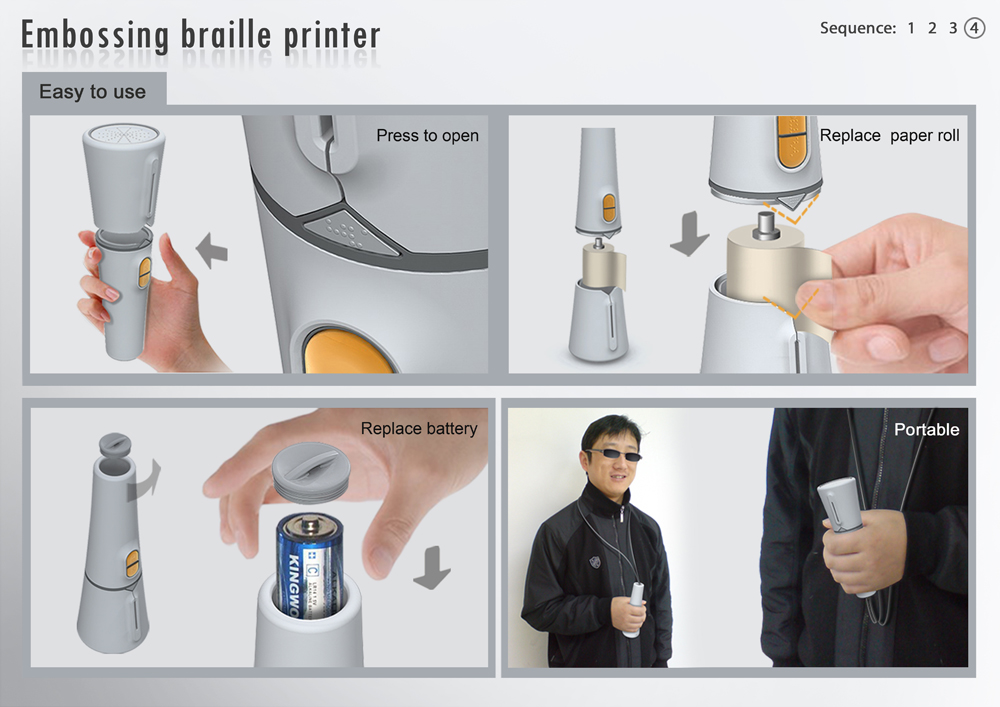 Embossing_braille printer by danni luo at Coroflot.com