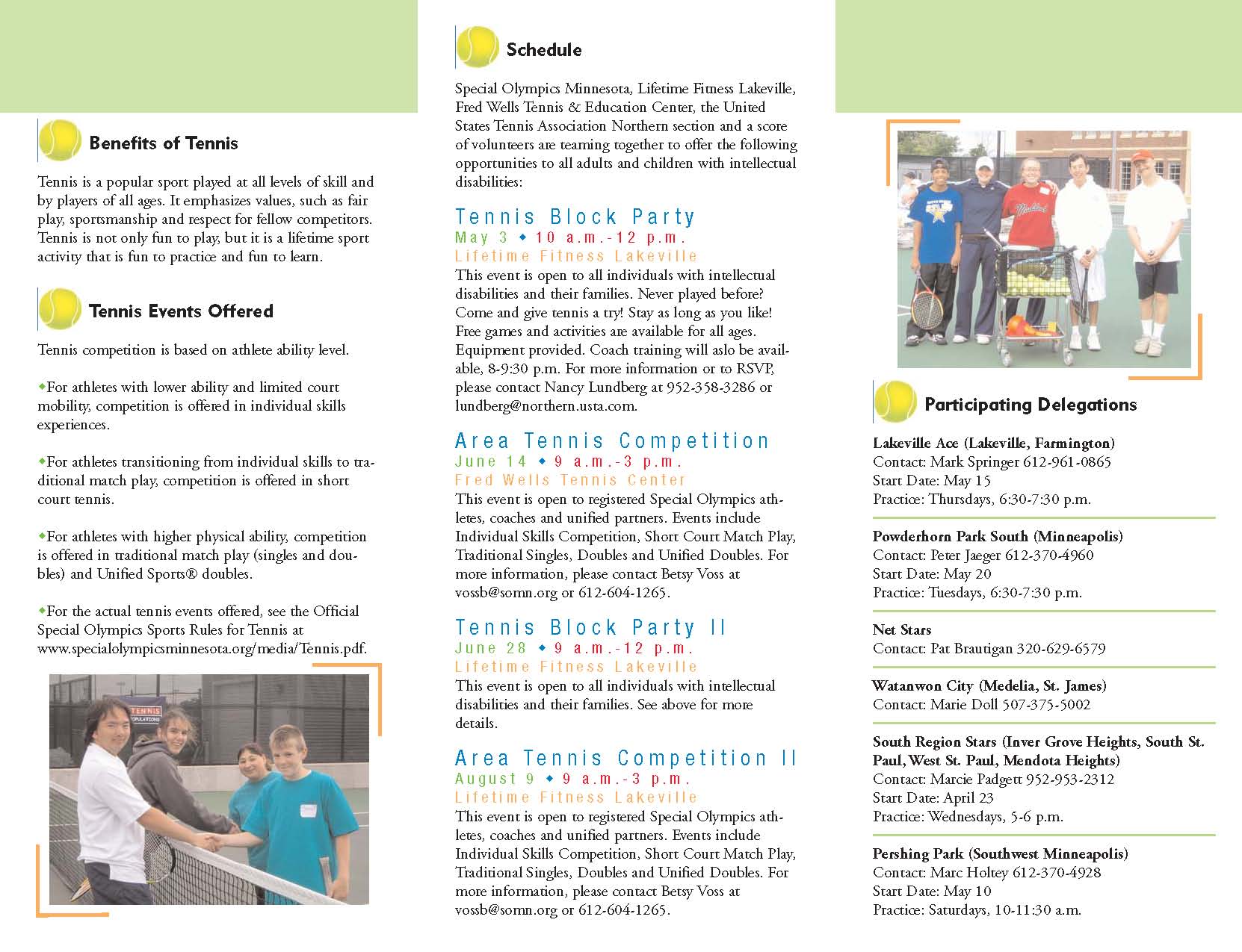 SOMN Tennis Trifold Brochure by Nicole Simonson at Coroflot.com