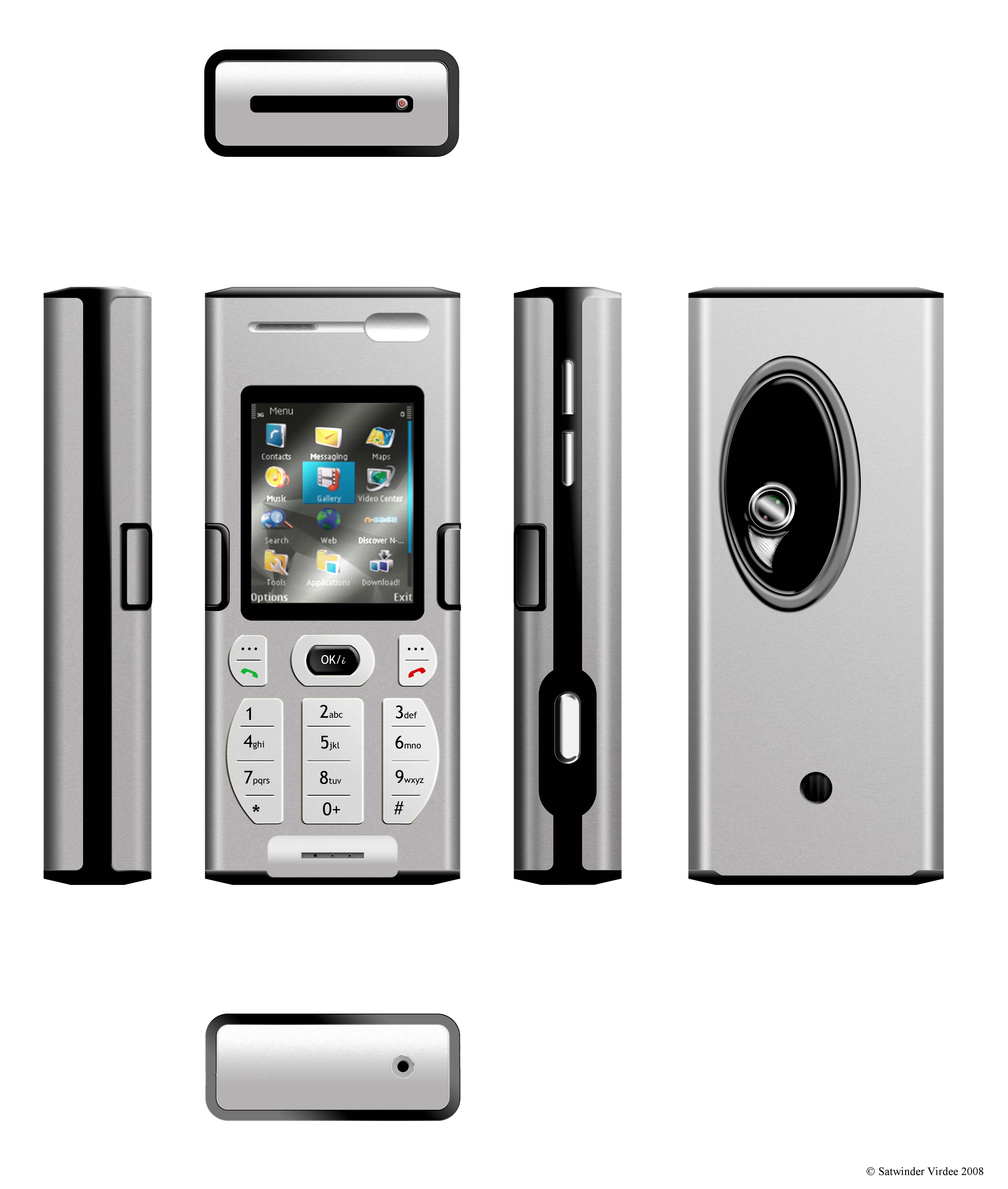 Mobile Phone Rendering In Photoshop by Satwinder Virdee at Coroflot.com