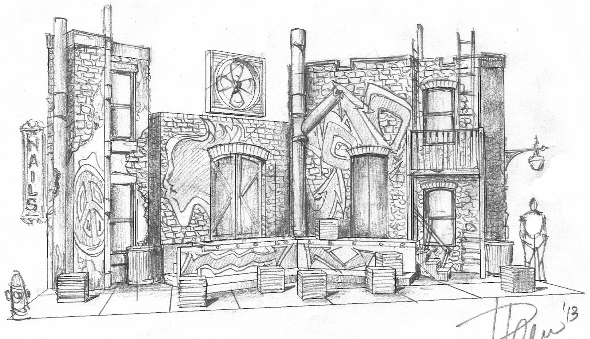 Sketches by HARLAN D. PENN - SCENIC DESIGNER at Coroflot.com