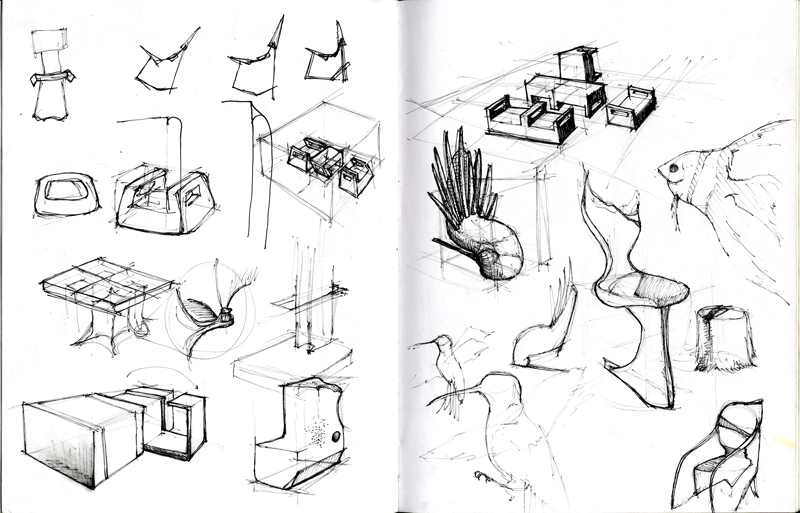 Chair Concept Sketches by Robert A. Patrick at Coroflot.com