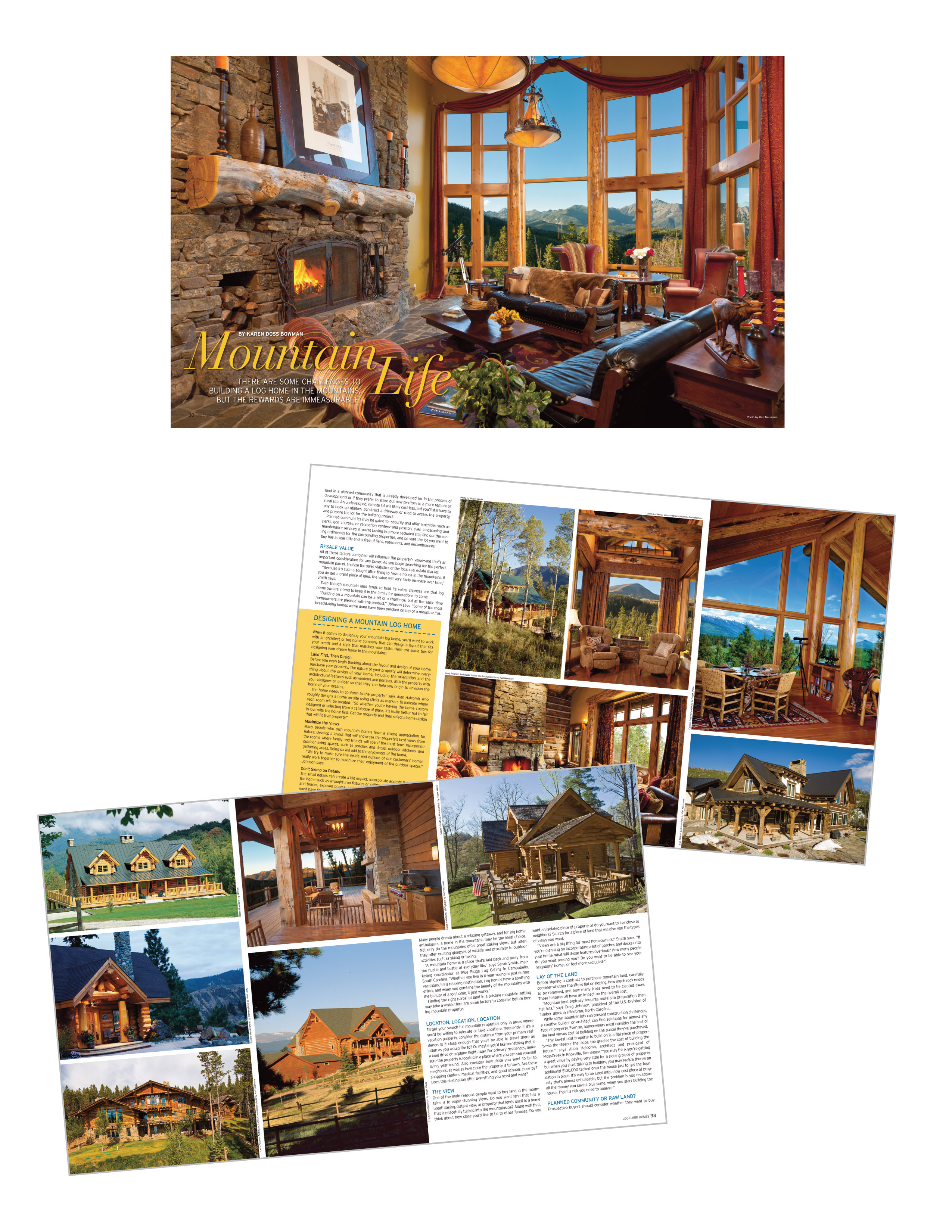 Log Cabin Homes Magazine by Samantha DeTulleo at Coroflot.com
