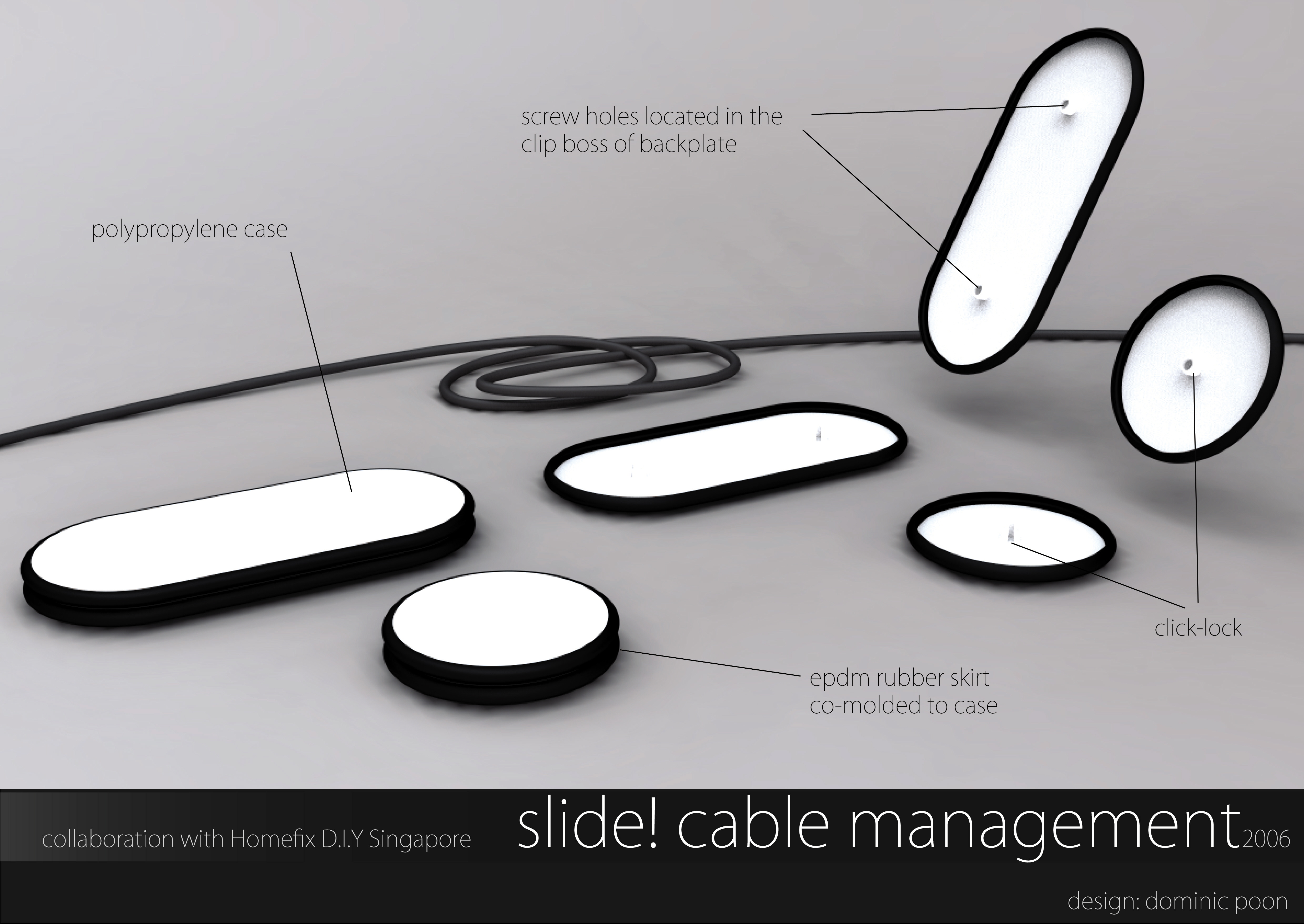 slide cable management by Dominic Poon at Coroflot.com