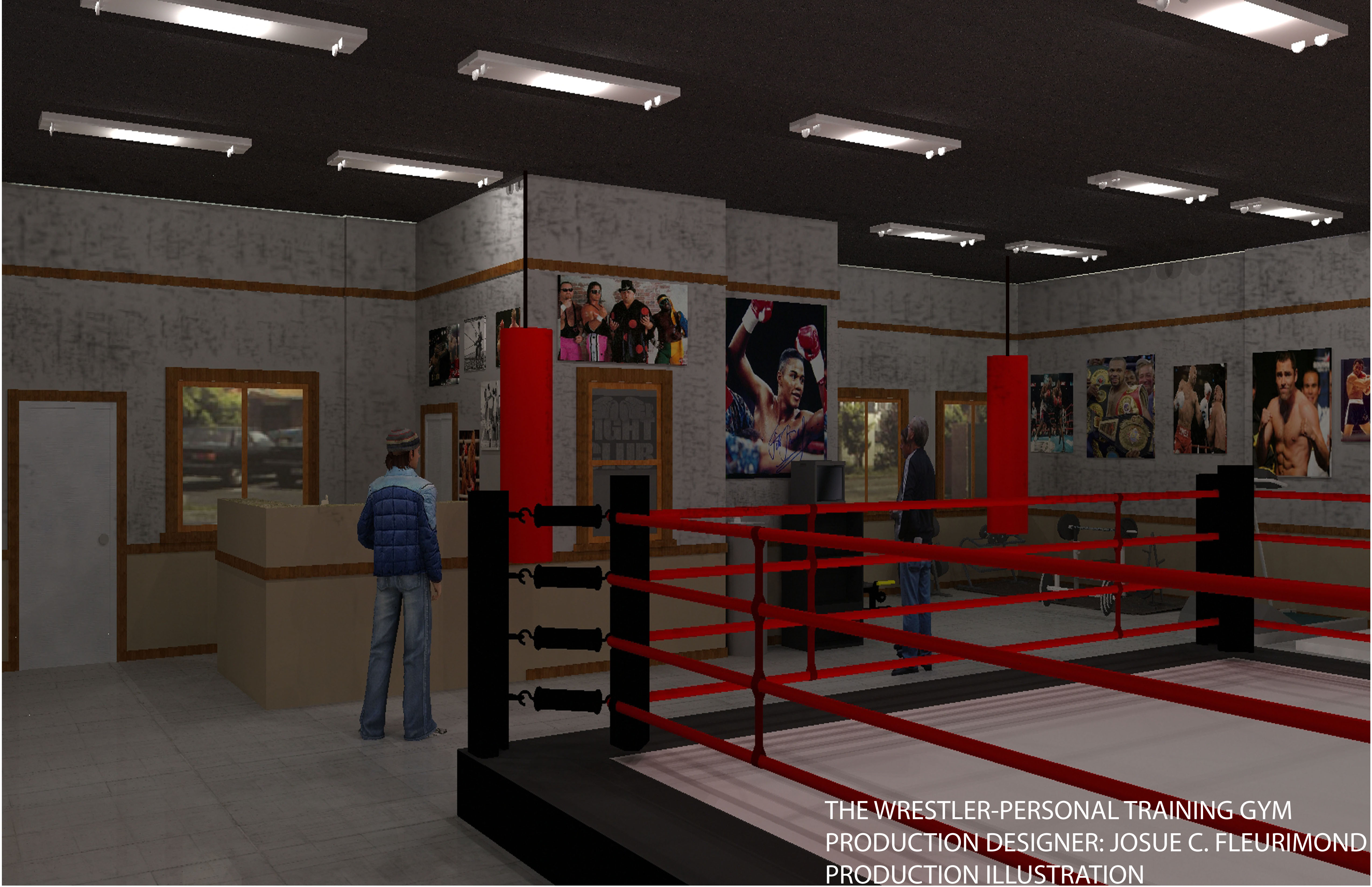 Boxing Wrestling Gym 3d Modeling Illustrations by Josue Fleurimond at ...