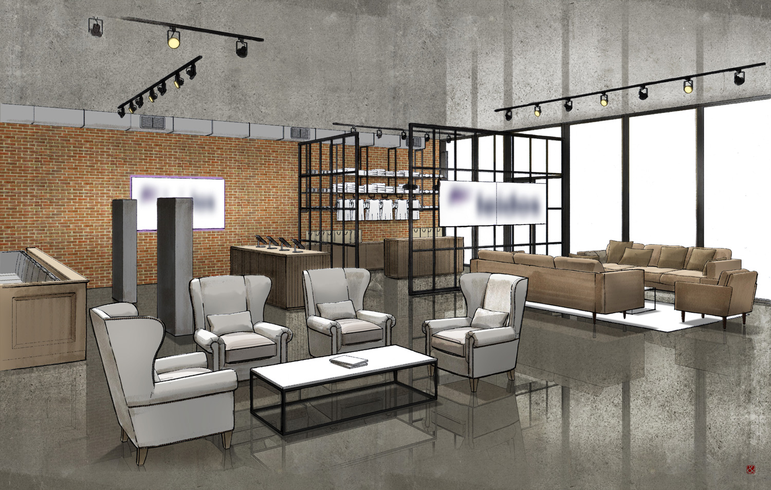 Commissioned Recruiting Office concept interior illustrations by Andrii ...