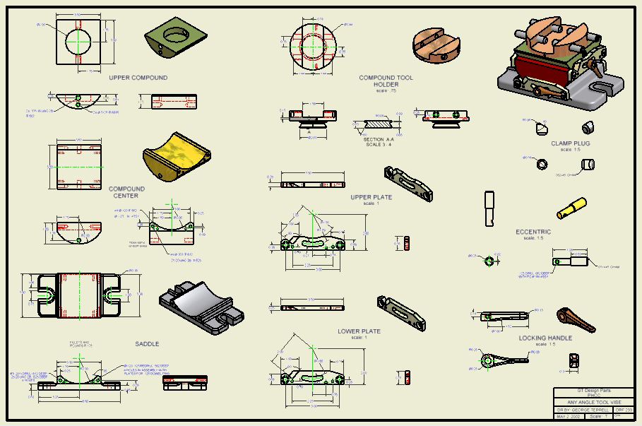 2D Layouts and 3D Designs - Mechanical and Woodworking by George ...