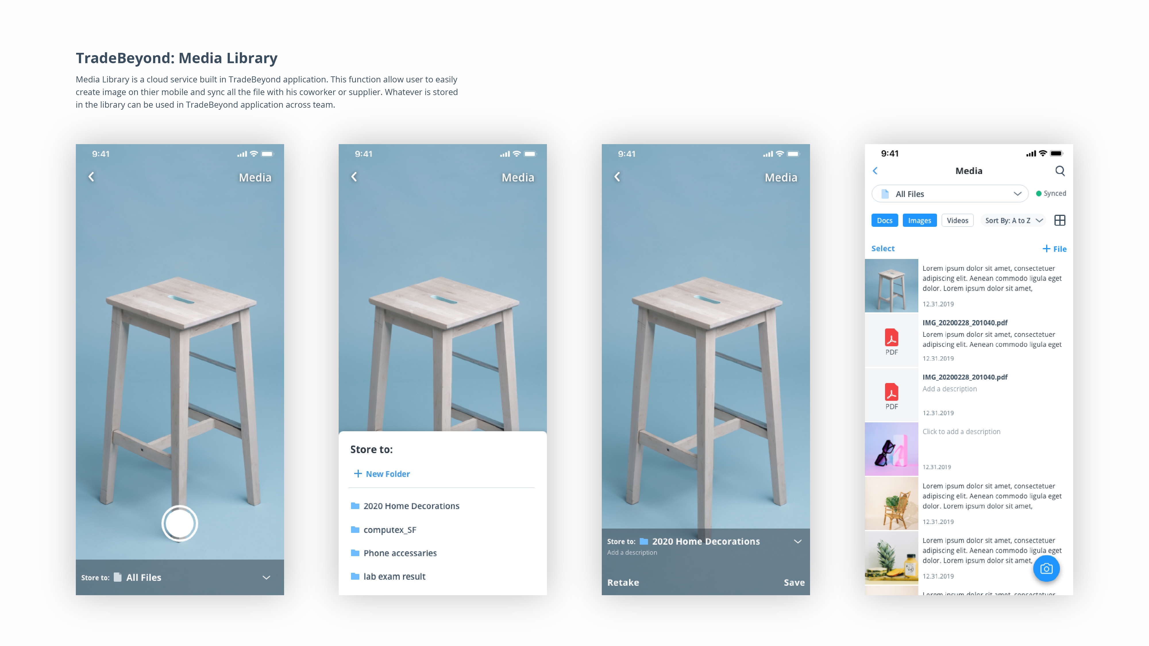 B2B Sourcing System: Media Library UI by YJ Chen at Coroflot.com