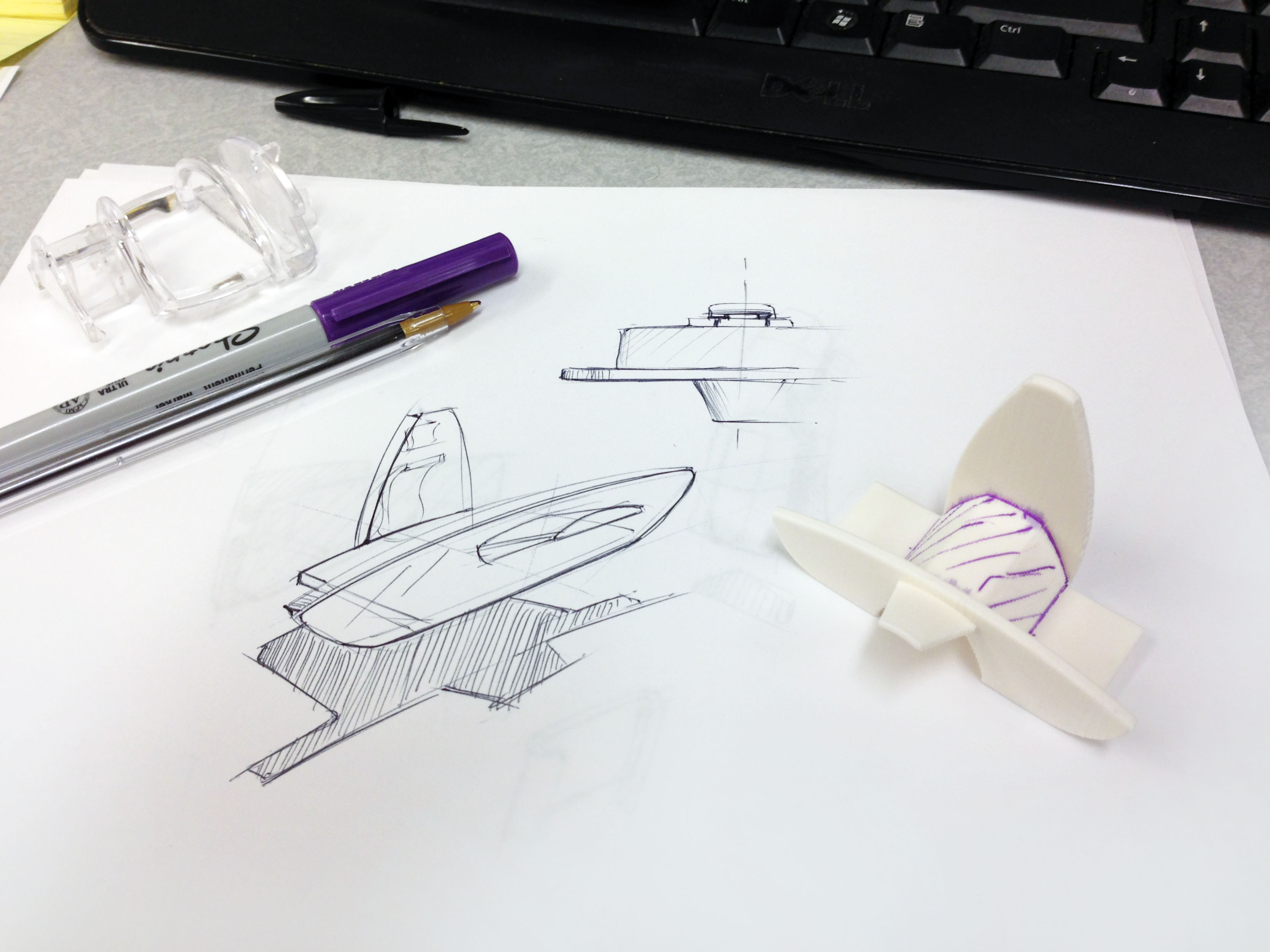 Freehand ideation sketches by Jacob Howell at Coroflot.com