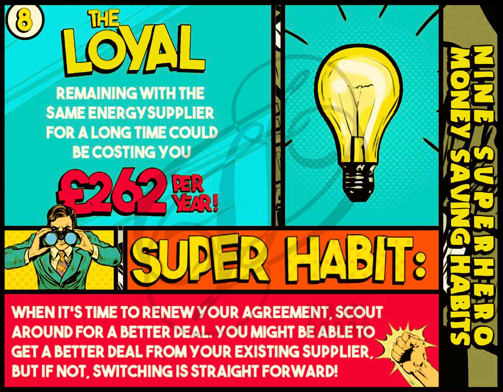 NINE SUPERHERO MONEY SAVING HABITS by Vishal Anand at Coroflot.com