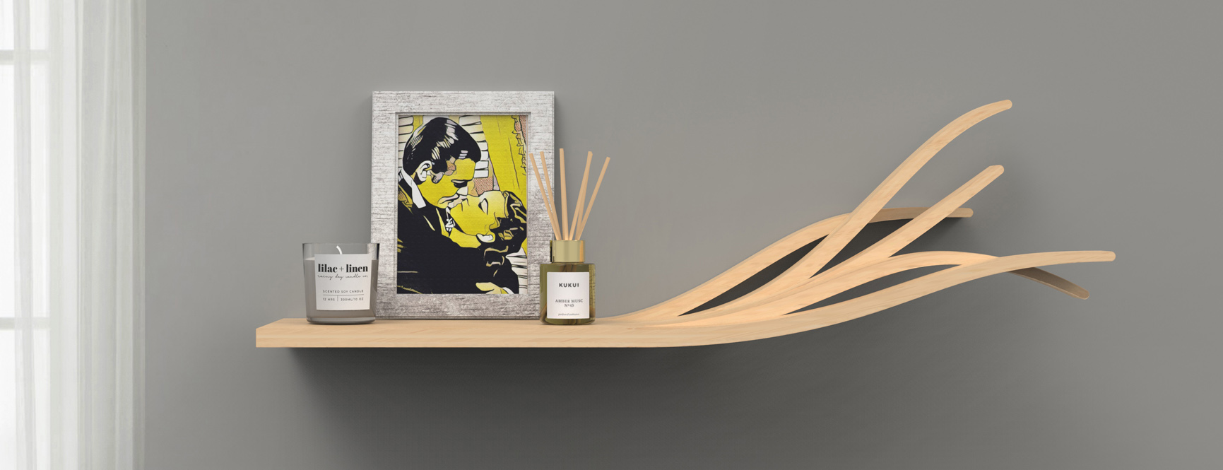 Shelf In The Wind Sculptural Floating Shelf by Olivia Blechschmidt at ...