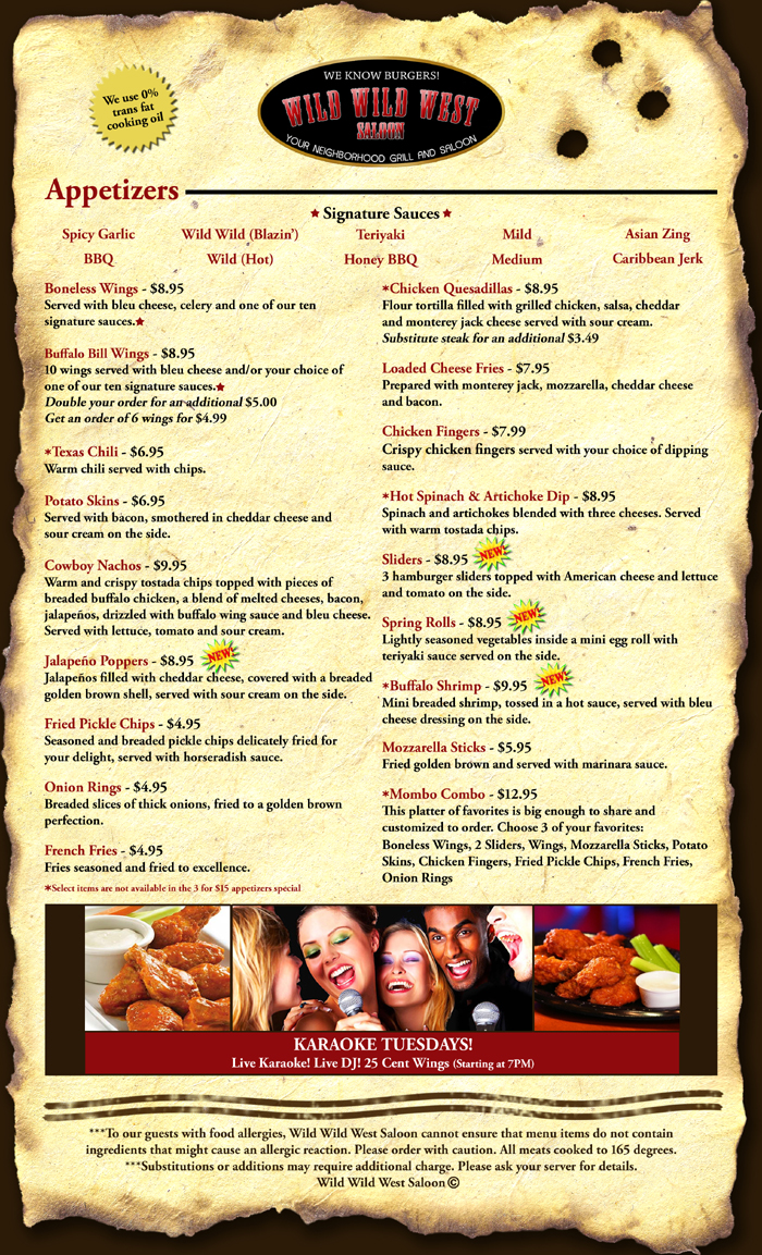 Wild Wild West Saloon & Grill by Melissa Policaro at Coroflot.com