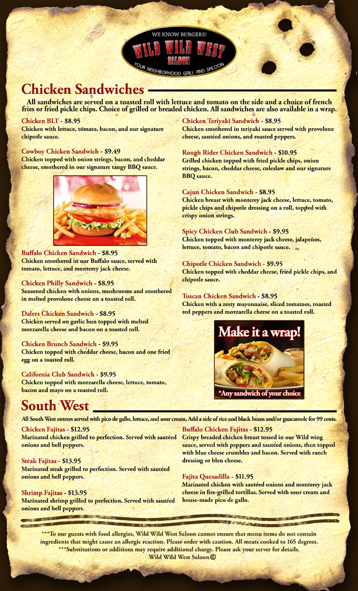 Wild Wild West Saloon & Grill by Melissa Policaro at Coroflot.com