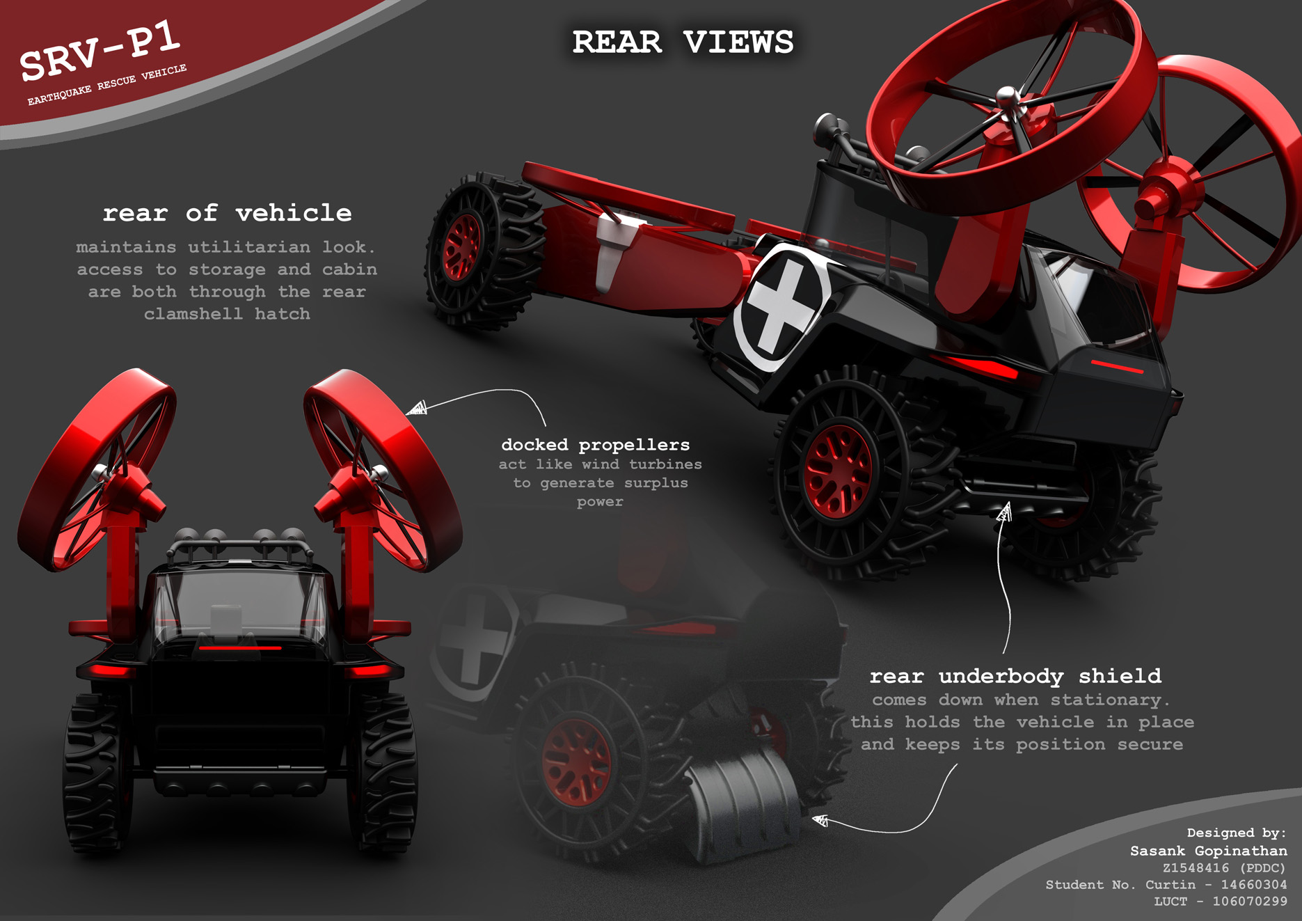 SRV-P1 earthquake rescue vehicle by Sasank Gopinathan at Coroflot.com